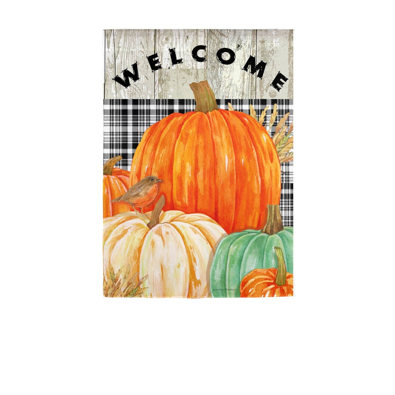 Fresh Pumpkins Garden Suede Flag | Simply Signs and Creative Customs