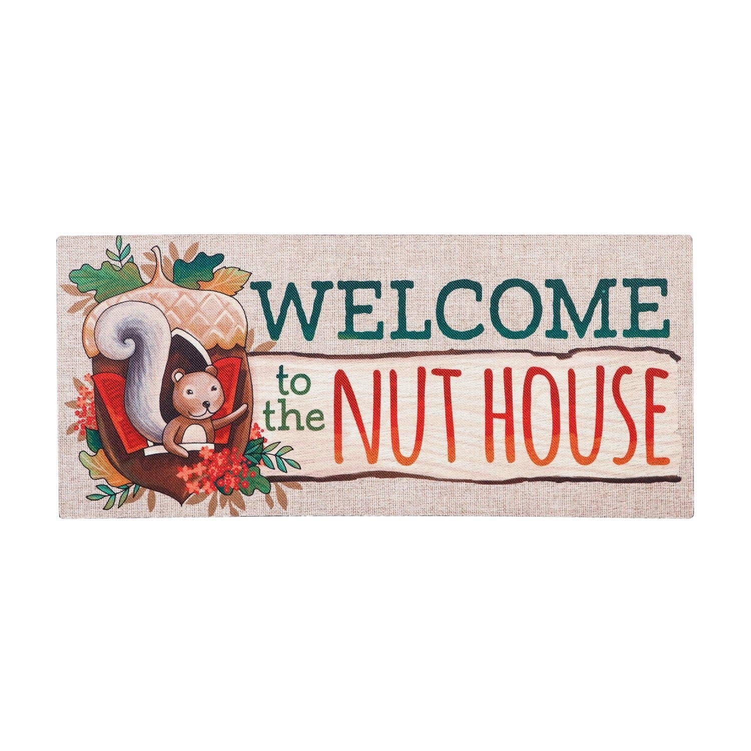 Welcome to the Nut House Sassafras Switch Mat | Simply Signs and ...